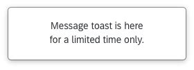 Message Toast SAP Fiori For Web Design Guidelines