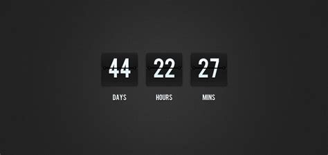 Free 15 Countdown Flip Clocks In Psd