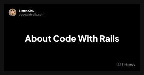 About Code With Rails