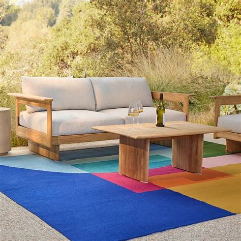 Half Moon Layered Blocks Indoor Outdoor Rug West Elm