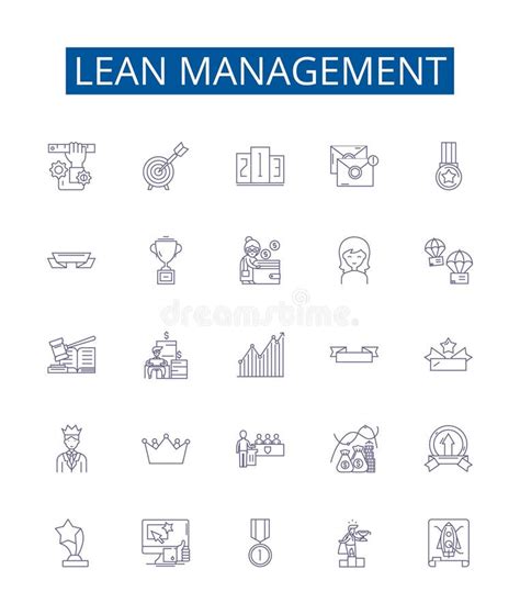 Lean Management Line Icons Signs Set Design Collection Of Lean Management Efficiency Cost