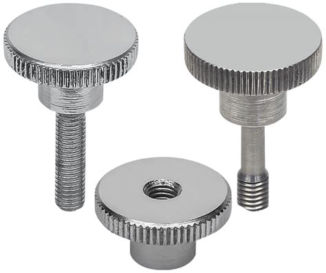 Clamping Grip Knob Knurled Steel Or Stainless Tk