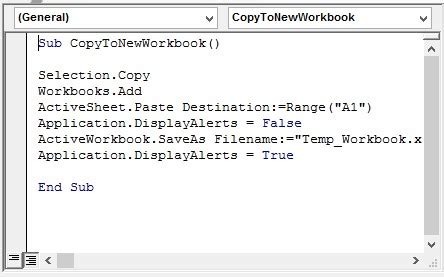 Contoh Macro Membuat File Excel Baru Dari Sel Yang Dipilih Kursus