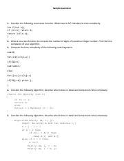 1. Understanding Recurrence Functions & Time Complexity 2. | Course Hero