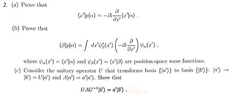 a Prove that xpαx iℏxi x x b Prove Chegg com