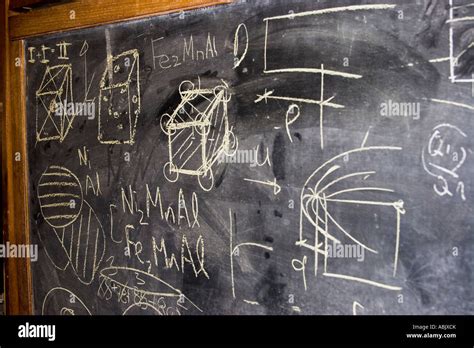 Blackboard With Notes In A College Classroom Stock Photo Alamy