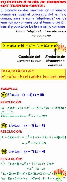 Binomios Con Termino Comun Ejercicios Resueltos De Productos Notables Stevin Ejercicios