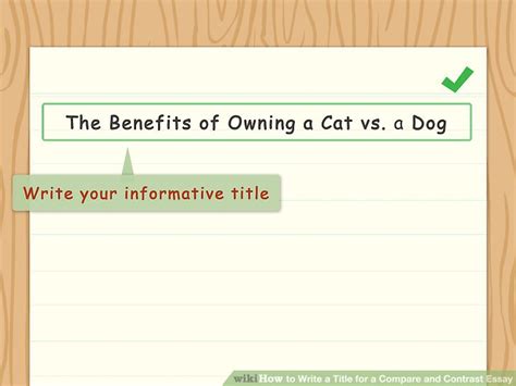 Ways To Write A Title For A Compare And Contrast Essay WikiHow
