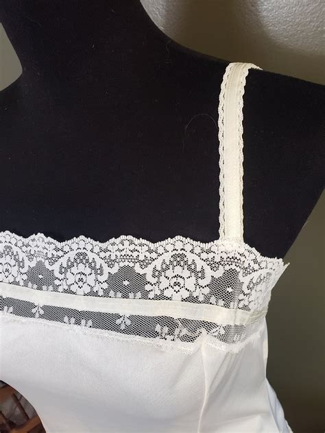 Vintage Leggs White Lace Camisole With Square Neckline Intimates And