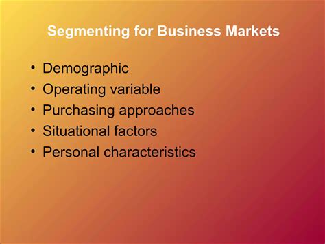 Identifying Market Segments And Targets Ppt