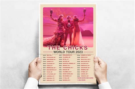 The Chicks Tour 2023 Poster World Tour 2023 Premium Matte Vertical Poster