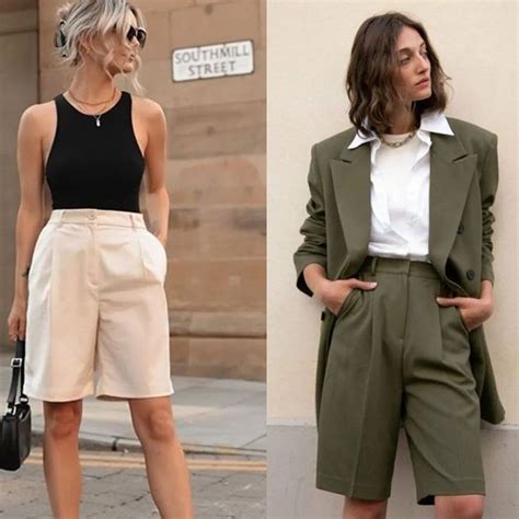 Мода літо 2022 як стильно носити шорти бермуди та з чим поєднувати фото Телеграф