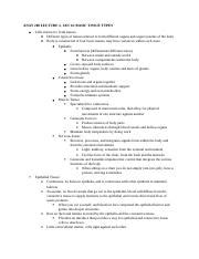 ANAT 200 LECTURE 2 Docx ANAT 200 LECTURE 2 JAN 14 BASIC TISSUE TYPES