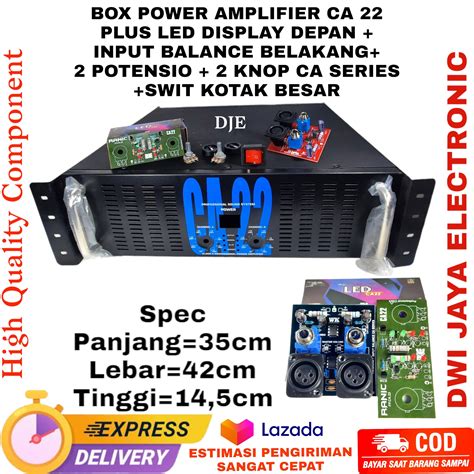 BOX POWER AMPLIFIER CA 22 PLUS LED DISPLAY DEPAN INPUT BALANCE