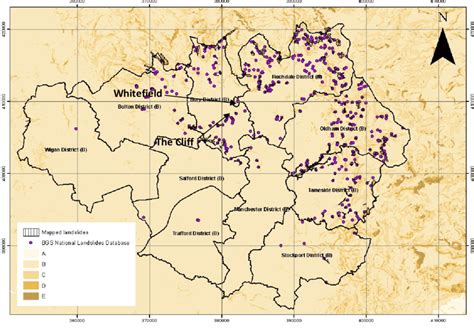 Bgs National Landslide Database Entries Purple Dots And The Bgs