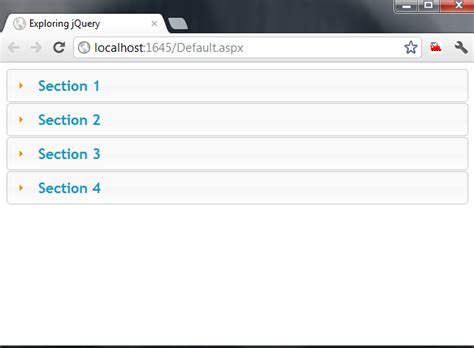 Jquery Accordion Widget