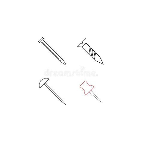 Nail Icon Stock Vector Illustration Of Silver Stainless 248288003