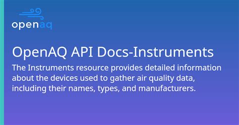 Instruments Openaq Docs