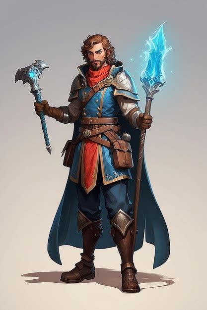 Roleplaying Game Character Illustration Mockup Premium Ai Generated Image