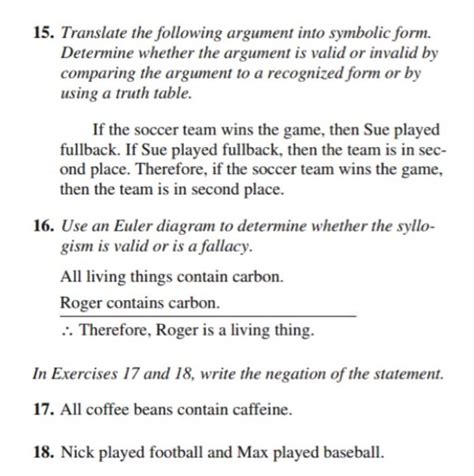 solved 15 translate the following argument into symbolic
