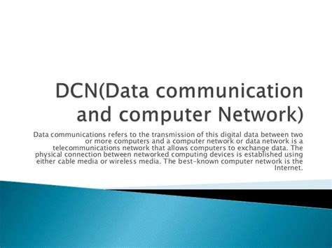dcn data communication and computer network