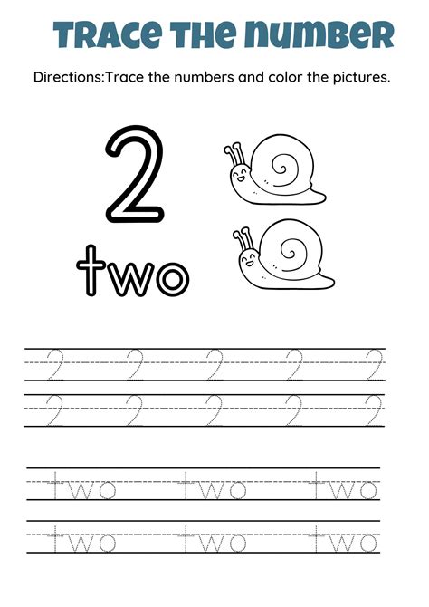 10 Printable Animated Trace The Numbers 1 10 Sheets Colour The