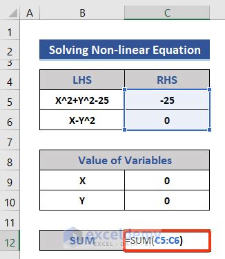 Solving Equations In Excel Methods Exceldemy