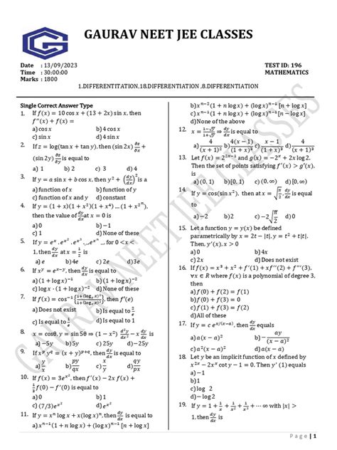 Differentiation 300 Pdf Functions And Mappings Calculus