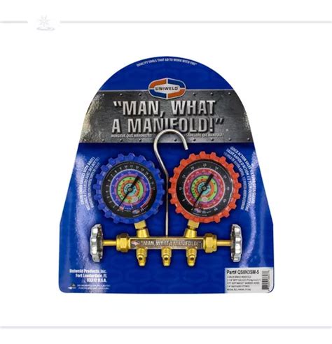 Juego Manometro Con Mangueras 90cm Uniweld R410r22134a Meses Sin