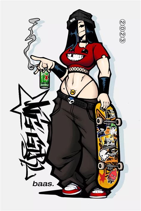 Newgrounds Girl By Baasng On Newgrounds Graffiti Characters Comic