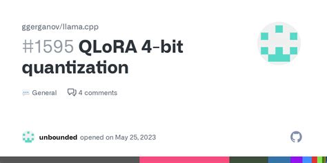 Qlora 4 Bit Quantization · Ggerganov Llamacpp · Discussion 1595 · Github