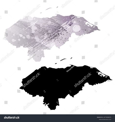 High Detailed Vector Map Honduras Stock Vector Royalty Free Shutterstock