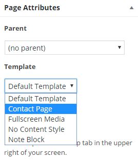 Page Templates Themecatcher Support