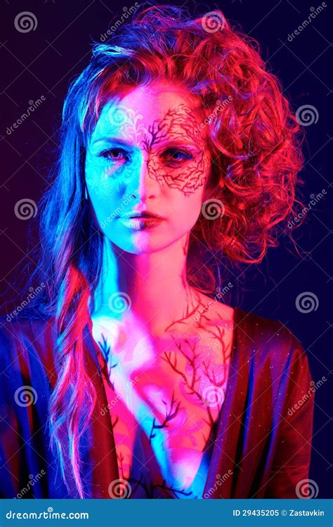 Model With Skew Bodyart Stock Photography CartoonDealer 29434082