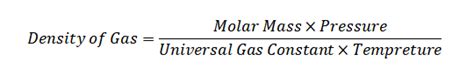 Density Of Gas Formula Definition Equation Solved Examples