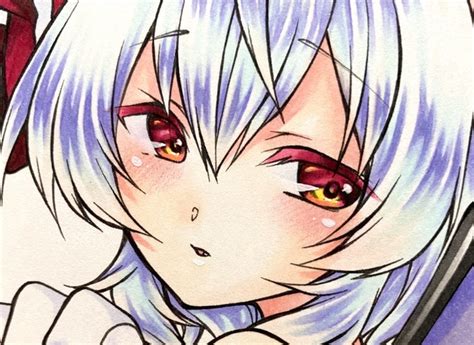 直筆イラスト東方projectレミリア・スカーレット ゆるほわ Booth