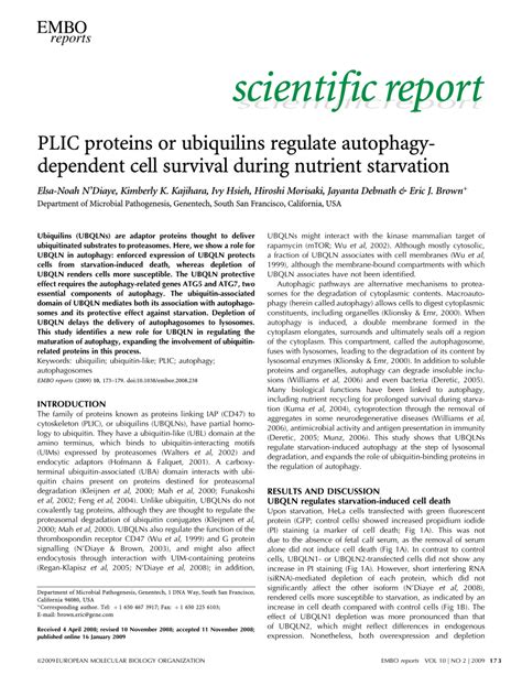 Pdf Plic Proteins Or Ubiquilins Regulate Autophagy Dependent Cell