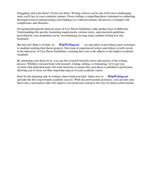 Uoa Thesis Guidelines Pdf Career And Growth Computers