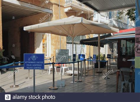 Nicosia Cyprus Oct 27 2019 Border Crossing On Ledra Street Stock