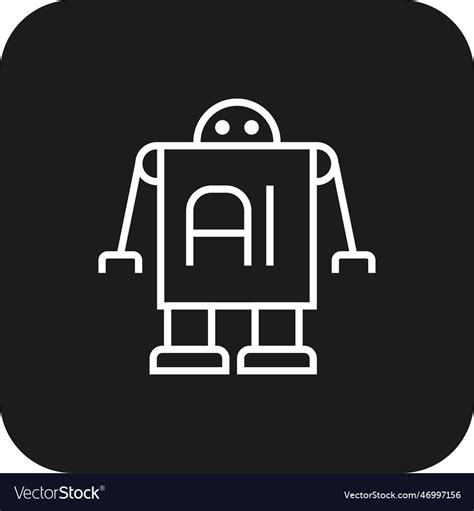 Artificial Intelligent Data Analysis Icon Vector Image