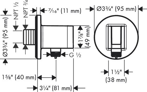 Hansgrohe Wall Outlet FixFit S Wall Outlet With Handshower Holder