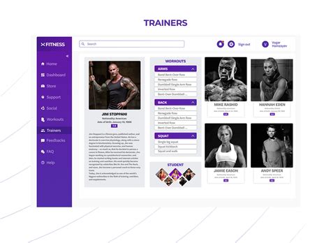 Fitness Dashboard Design Ux Ui On Behance