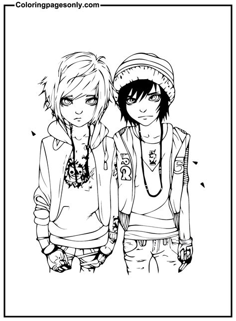 Imagenes De Emo Para Colorear