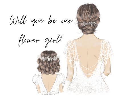 Flower Girl Proposal Card Template Will You Be Our Flower Girl Flower