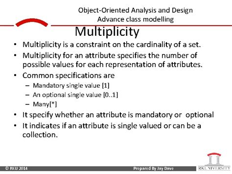 Objectoriented Analysis And Design Advance Class Modelling Introduction