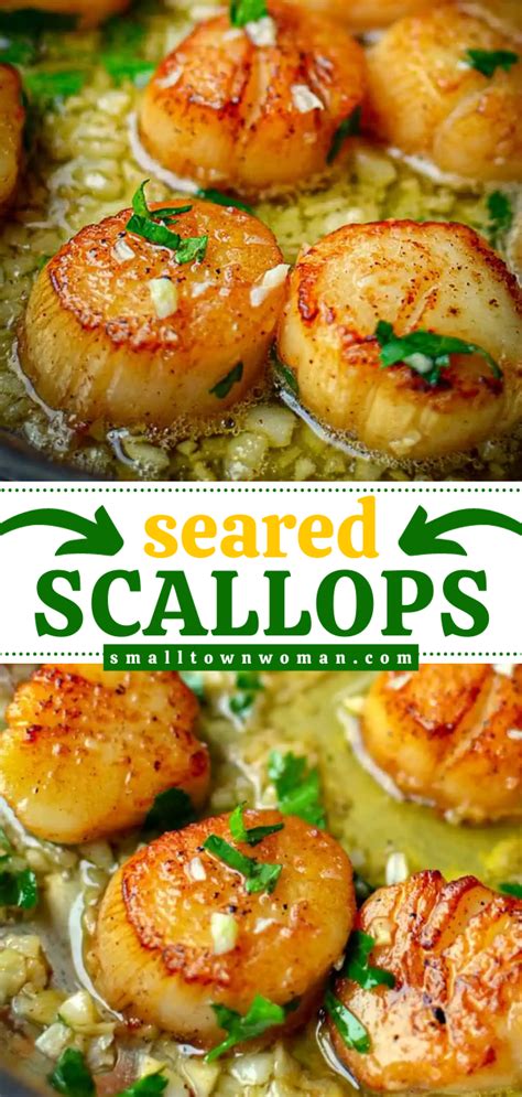 Garlic Lemon Butter Seared Scallops Recipe Scallop Recipes Best