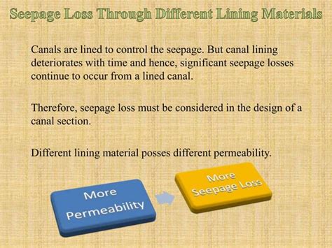 Seepage Through Canals Seminar Presentation Pptx Civil Engineering Industry Industries