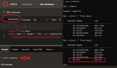 Apex 231 Autocommit Off In Sql Workshop Sql Commands Oracle Forums