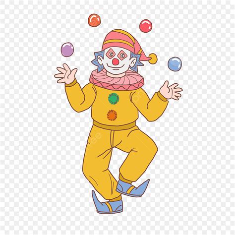 할로윈 일러스트 서커스 광대 손으로 그린 광대 클립 아트 만화 춤추는 광대 Png 일러스트 및 Psd 이미지 무료 다운로드 Pngtree