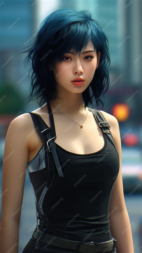 Premium Photo Cyberpunk Anime Girl Futuristic Character Cyberpunk